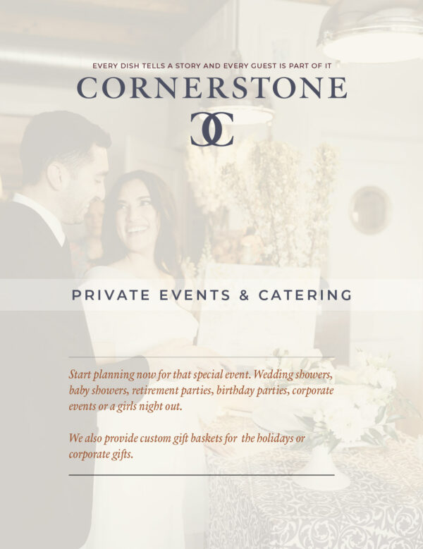 Private Events – Cornerstone Bistro & Artisanal Market